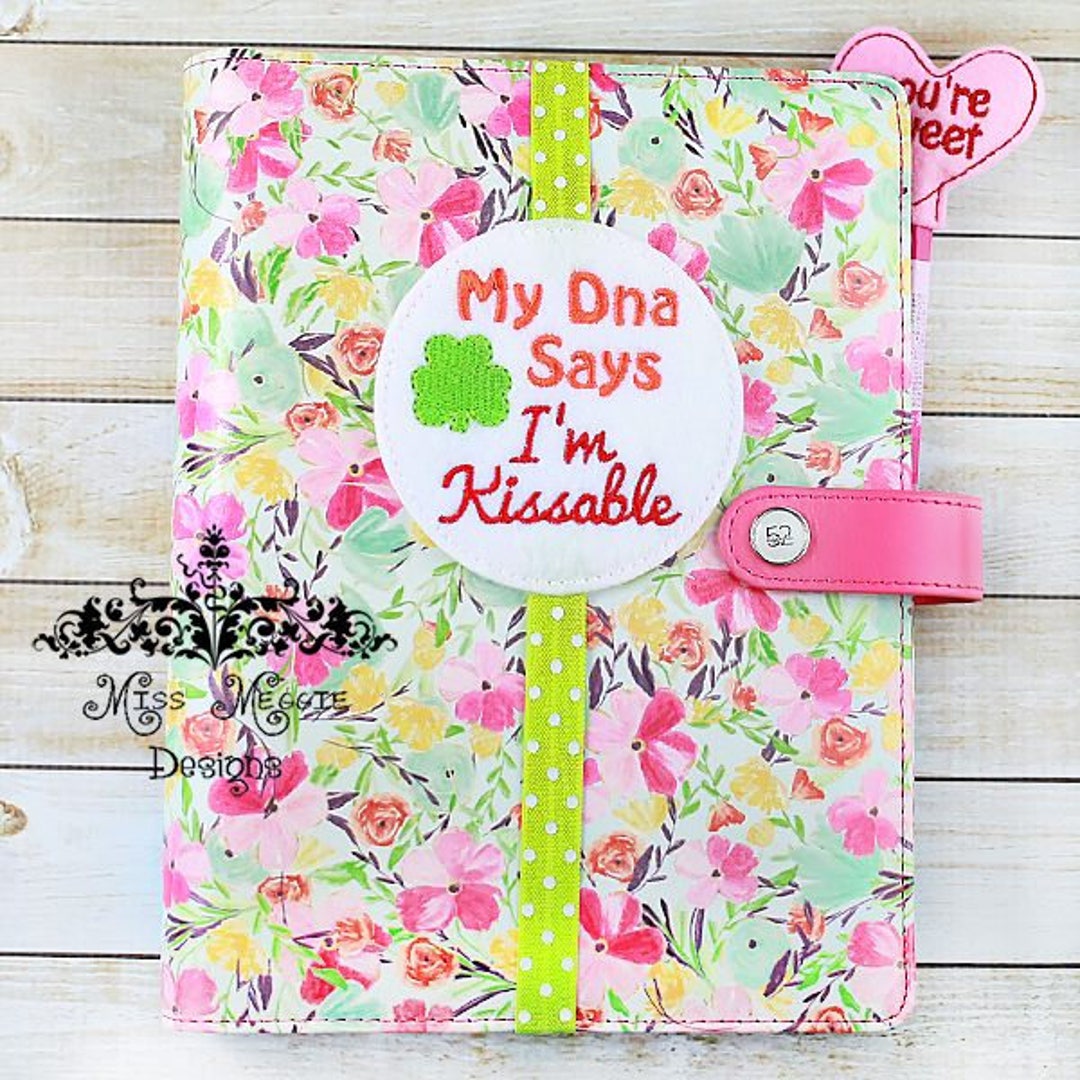 My DNA Says I'm Kissable Bookmark ITH Embroidery Design File - Etsy
