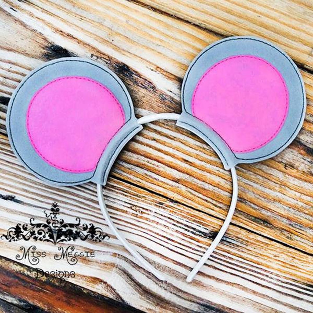 Mouse Ear Dress up Headband Slide on ITH Embroidery Design File - Etsy