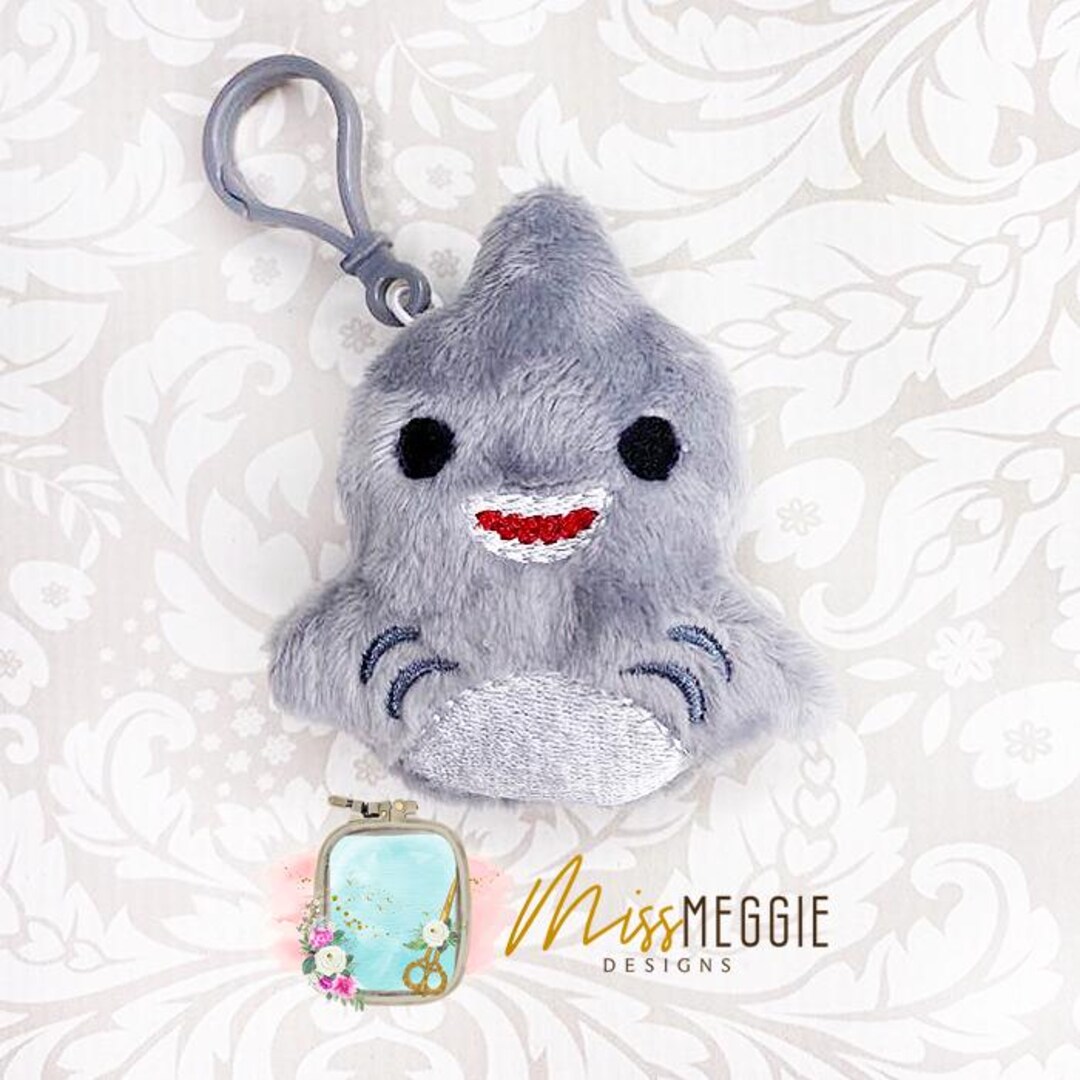 Stuffie Keychain Shark ITH Embroidery Digital Design File - Etsy