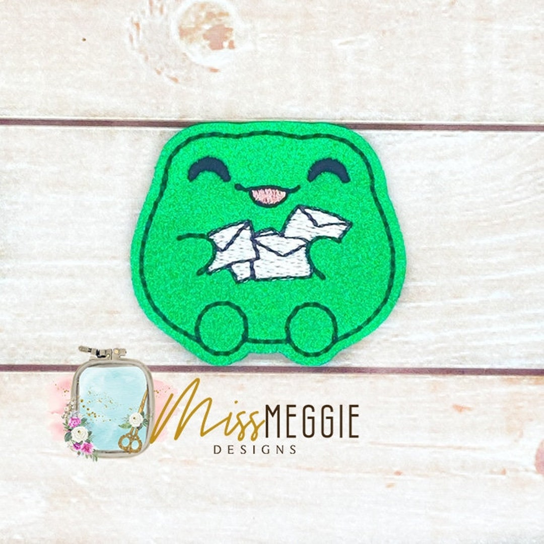 Round Mail Frog Feltie ITH Digital Embroidery Design File - Etsy