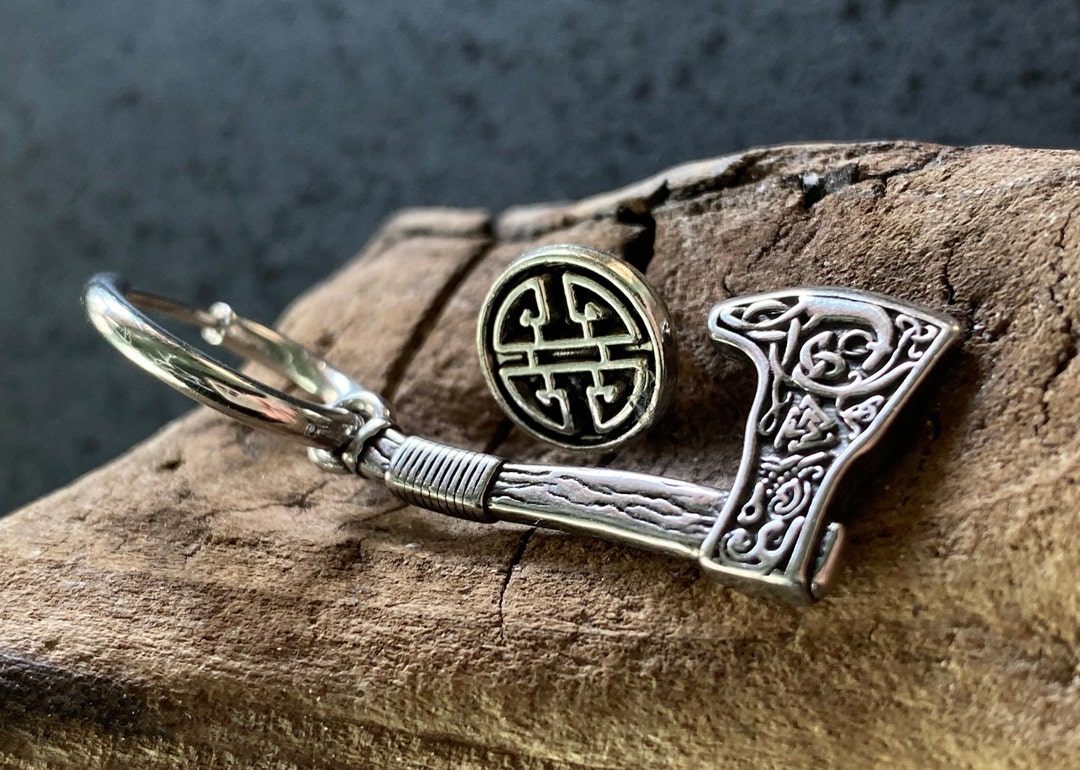 Men Viking Earrings for Celtic Style Lovers Axe Hoop Drop Earring for ...