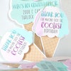 Editable Ice Cream Birthday Thank You Tags, Ice Cream Party Favor Tags ...