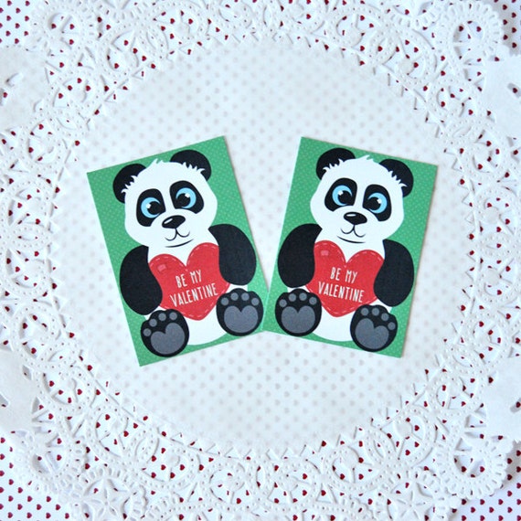Printable Mini Panda Valentine's Cards: do it yourself print and cut ...