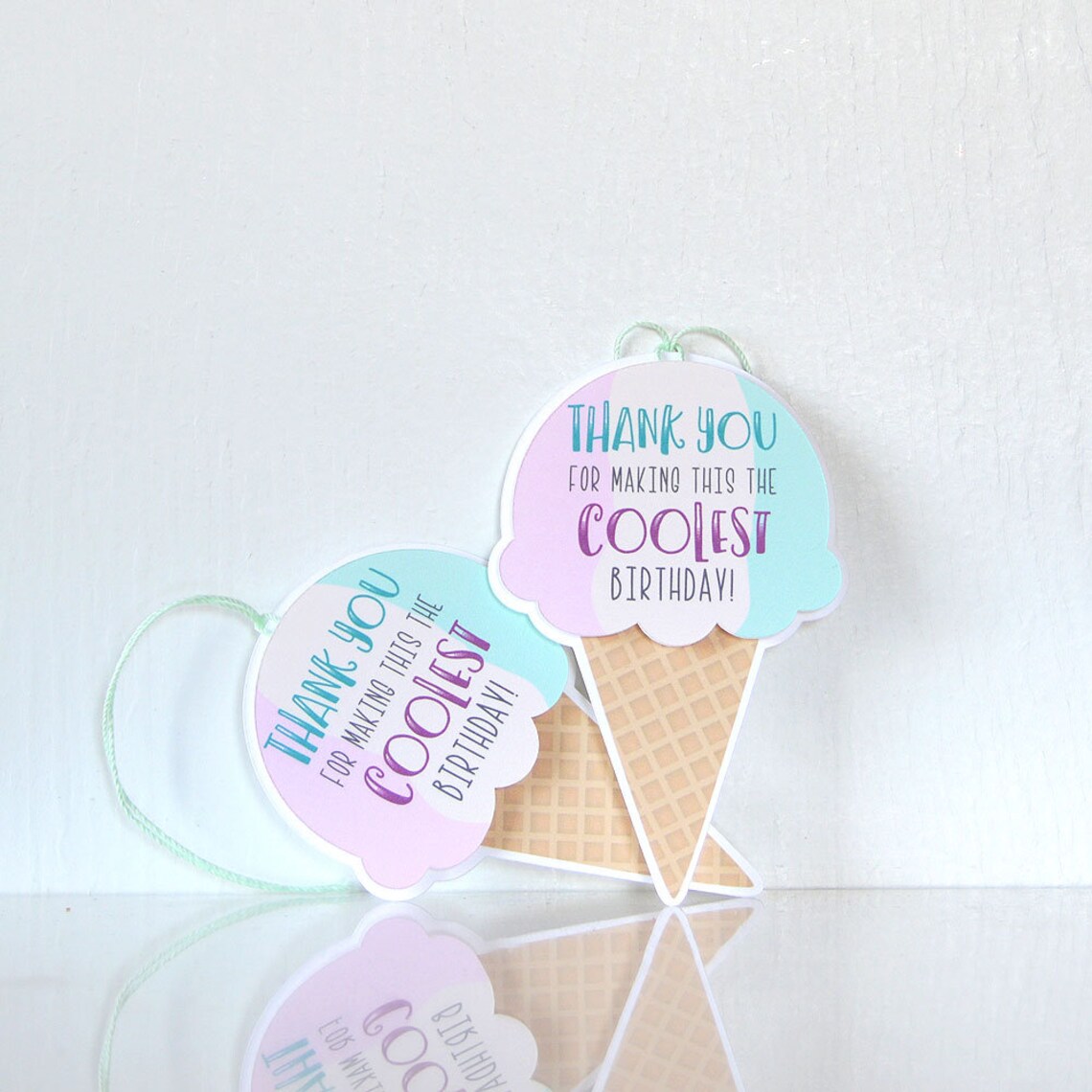 Ice Cream Cone Gift Tags: Ice Cream Party Scoops Dessert - Etsy