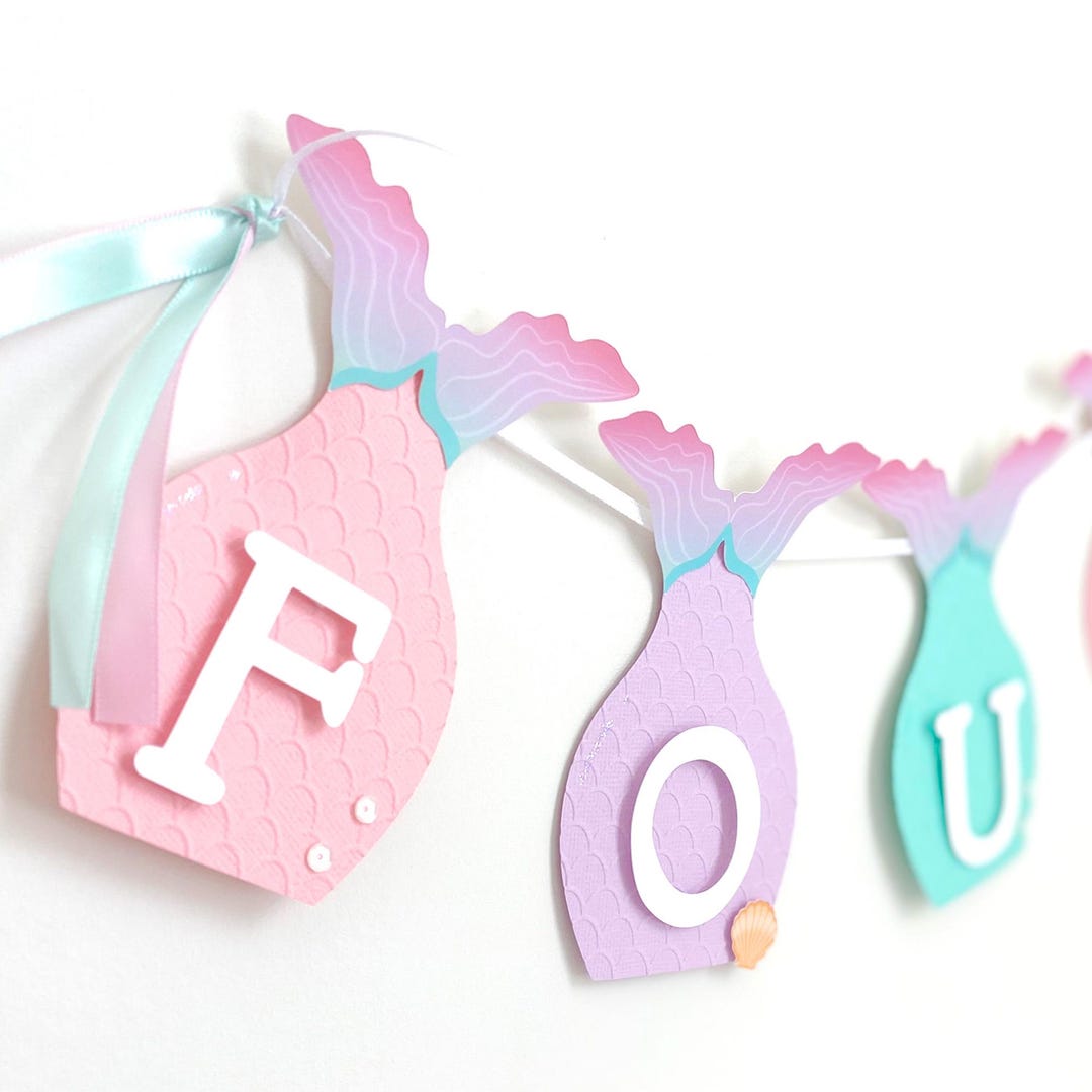 Mermaid Birthday Party Banner: an Custom Ocean Themed Mermaid Banner ...