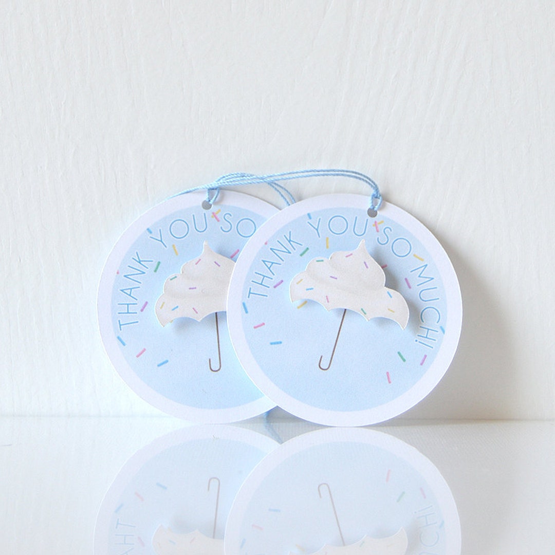 Cupcake Sprinkle Tags: Thank You Tags With a Frosting Umbrella ...