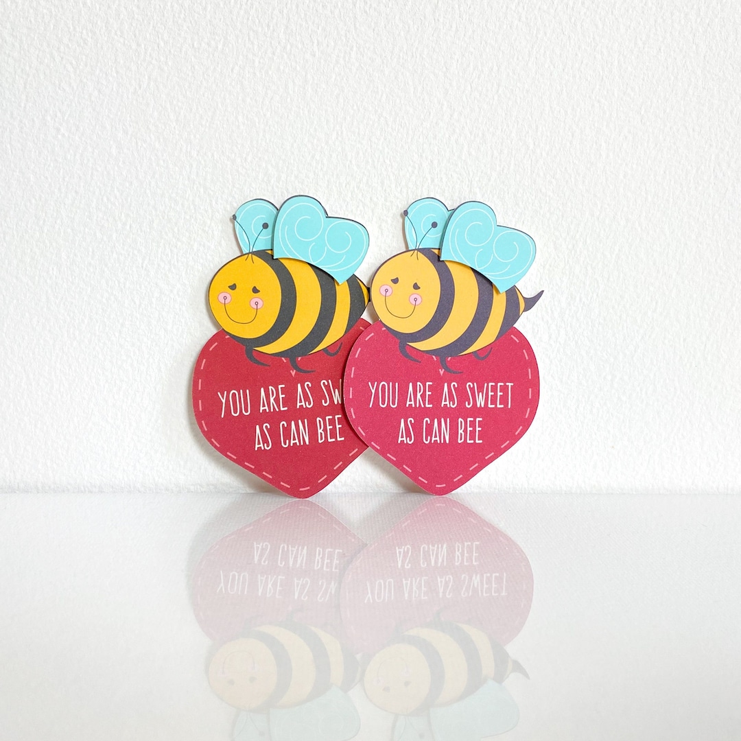 Mini Bee Valentine Card Set: Kids Cards, School Valentines, Will You ...