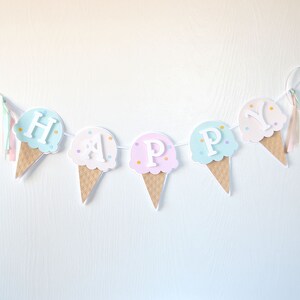 Ice Cream Birthday Banner: A Sweet, Custom Party Garland for Parties ...