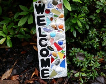 Mosaic Welcome Sign - Etsy
