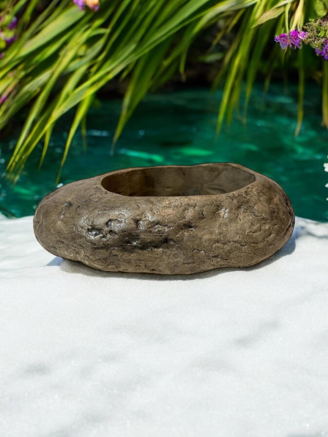 Succulent Rock Planter, Concrete Succulent Rock Planter, Rock Planter ...