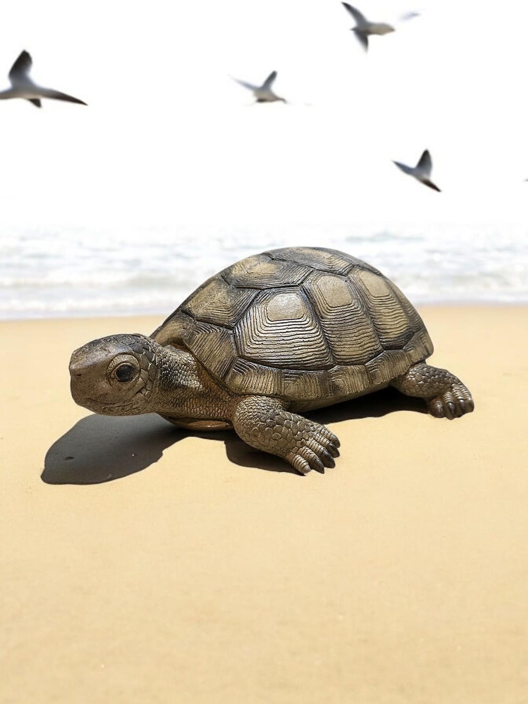 Concrete Turtle Sculpture, Concrete Turtle Figure, Turtle Indoor ...