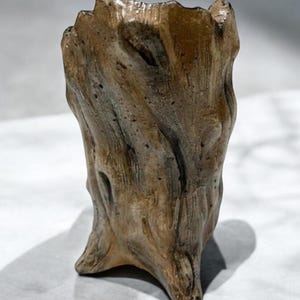 Tall Skinny Concrete Tree Stump Planter - Etsy