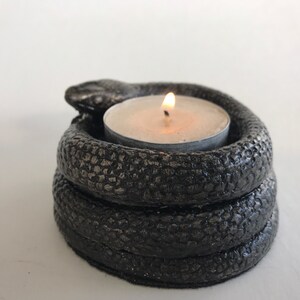 Black Snake Tea Light Candleholder Snake Décor Snake Tea - Etsy