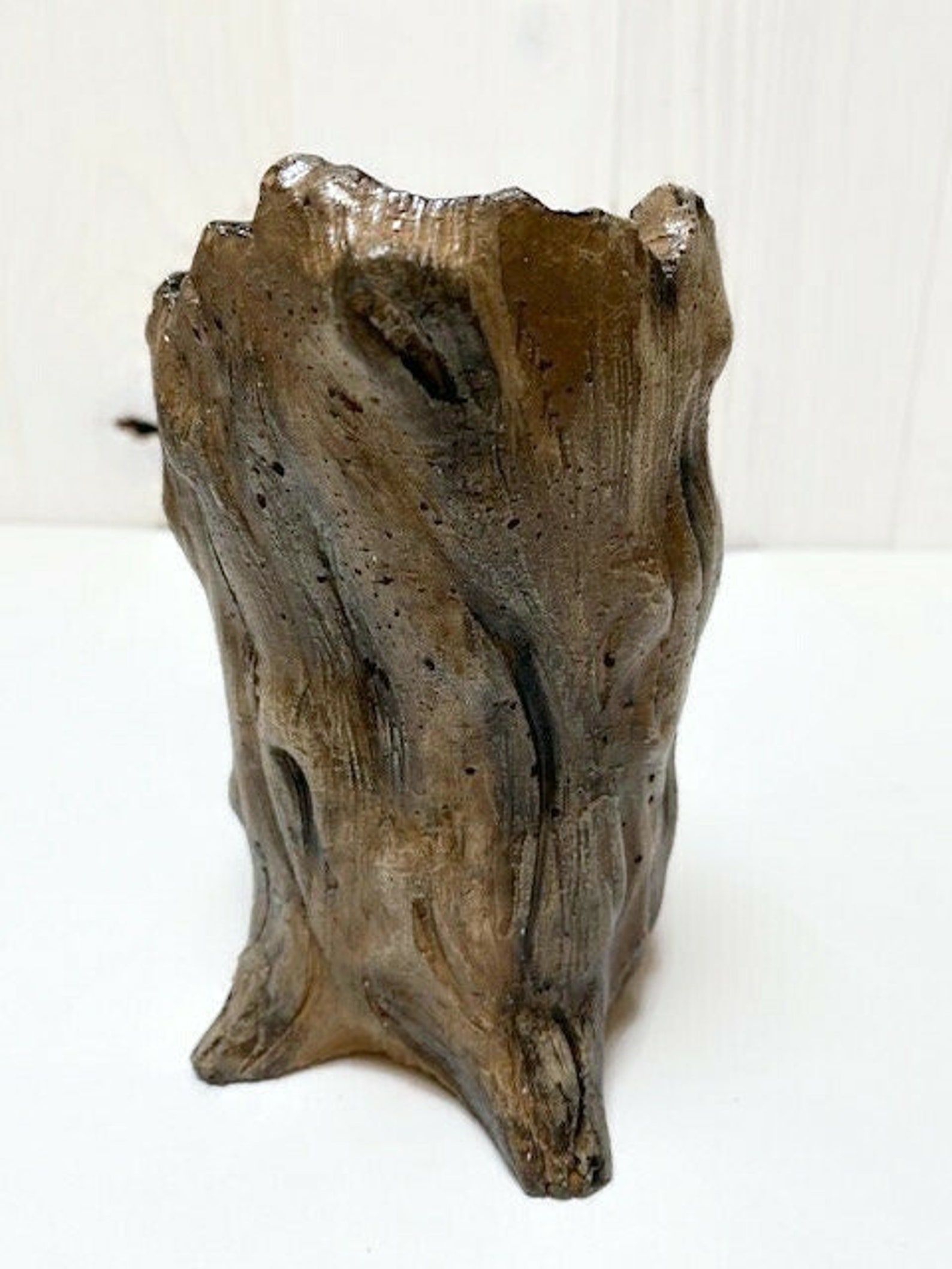 Tall Skinny Concrete Tree Stump Planter - Etsy