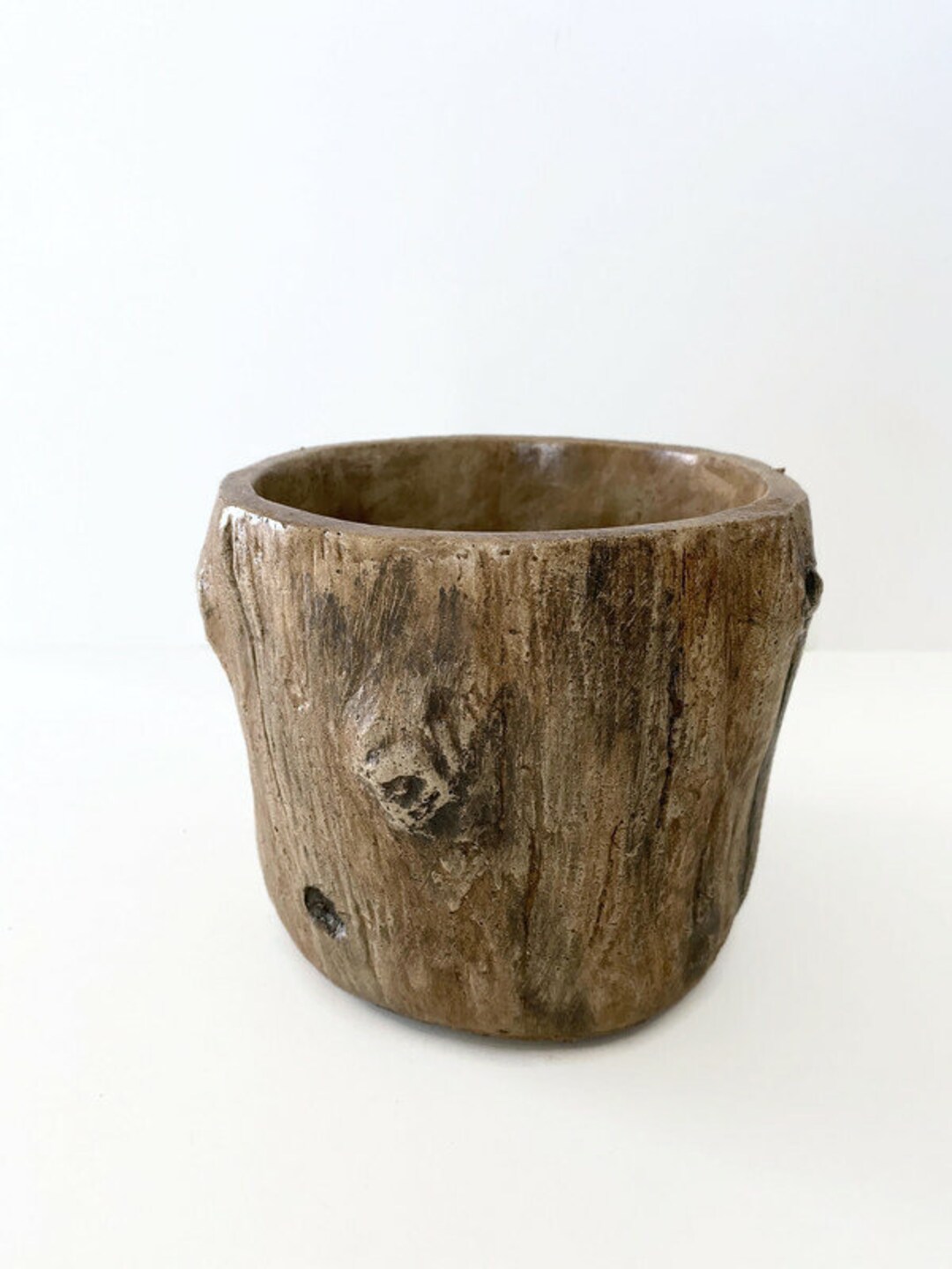 Faux 6 Stripped Bark Tree Planter Pot, 6 Stripped Bark Planter ...