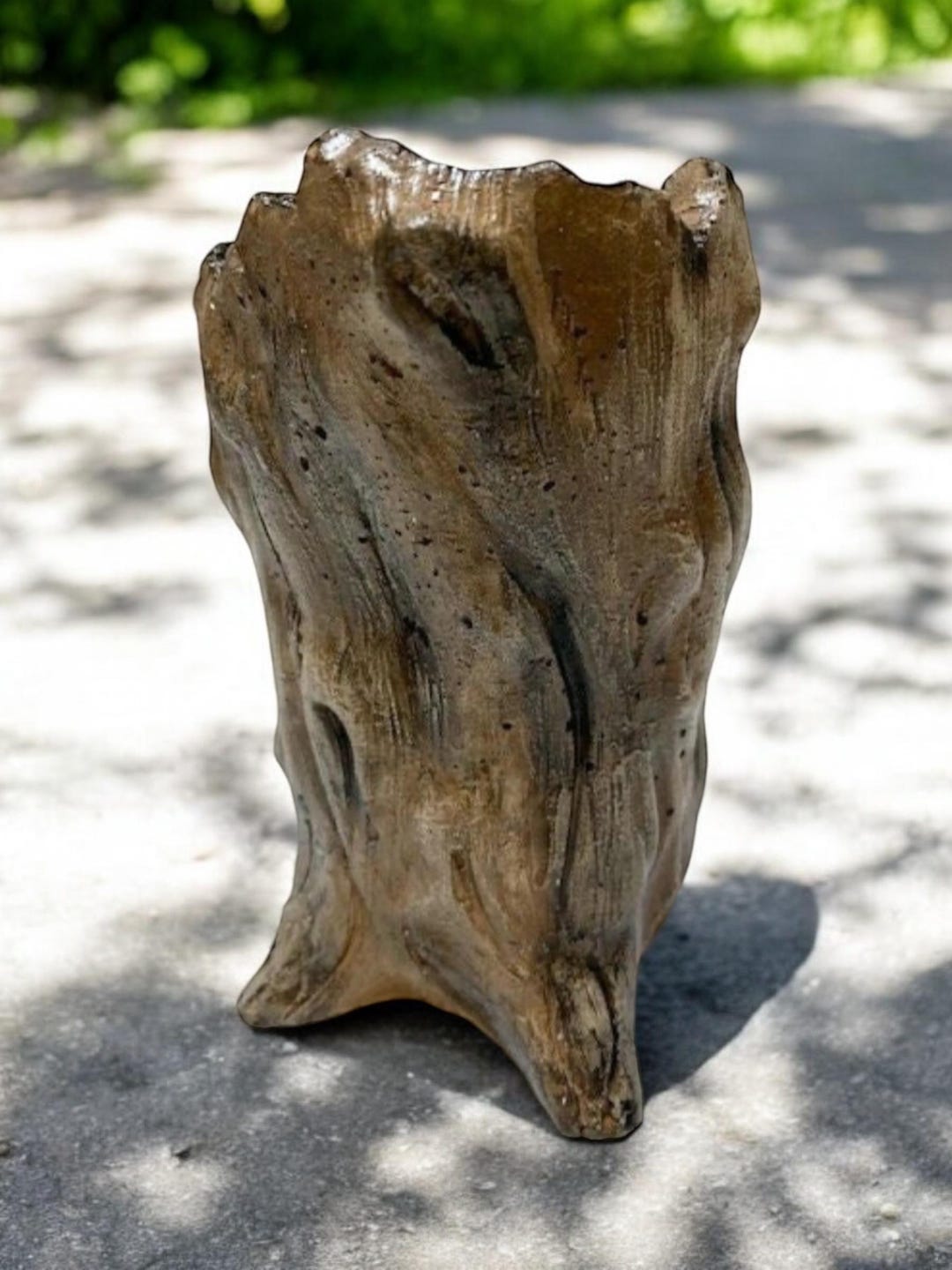 Tall Skinny Concrete Tree Stump Planter - Etsy