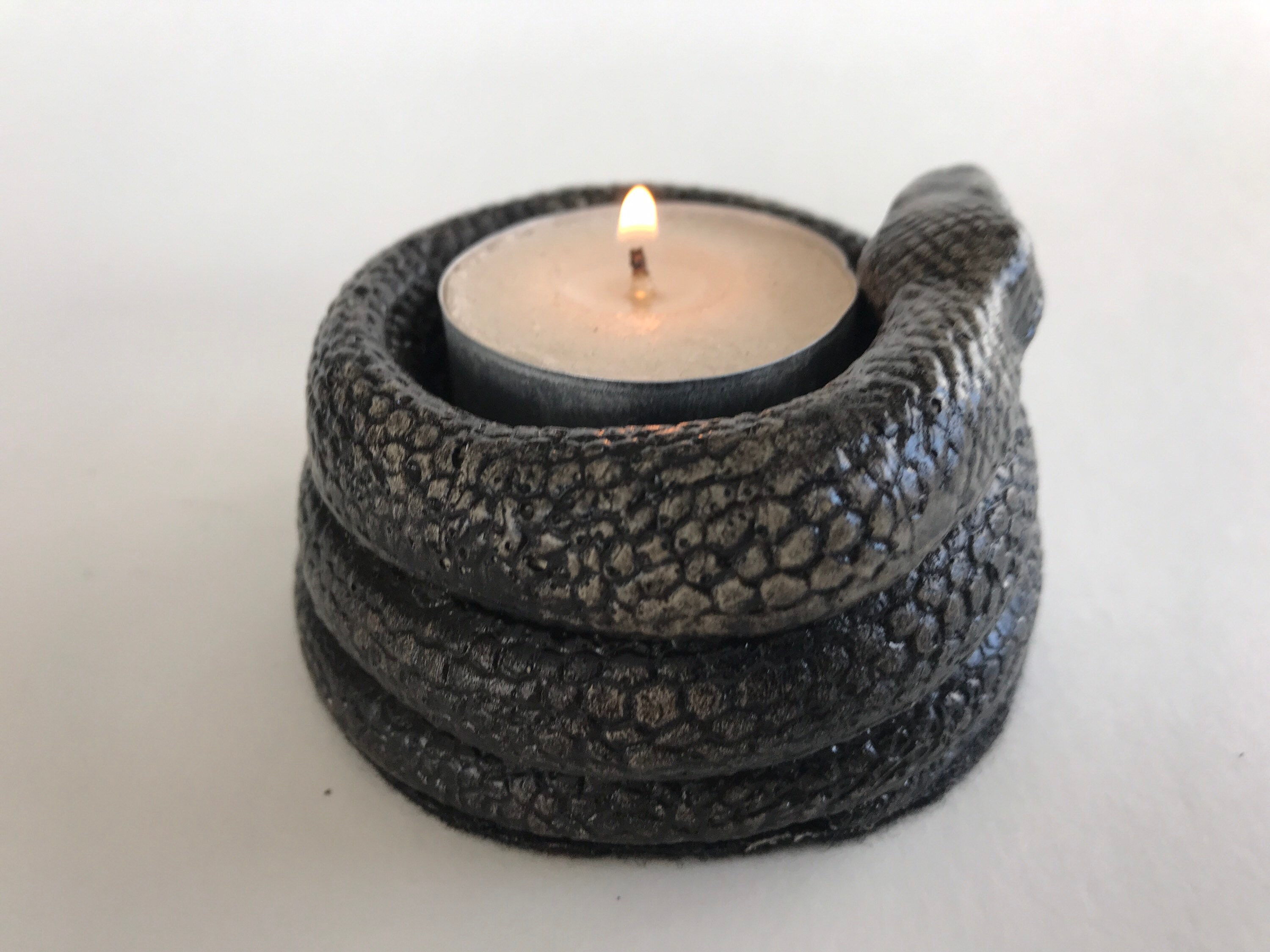 Black Snake Tea Light Candleholder Snake Décor Snake Tea - Etsy