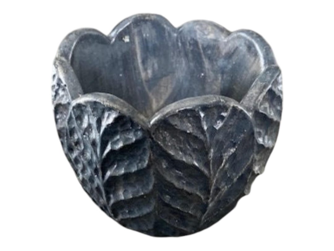 Small Big Leaf Concrete Planter Pot - Etsy