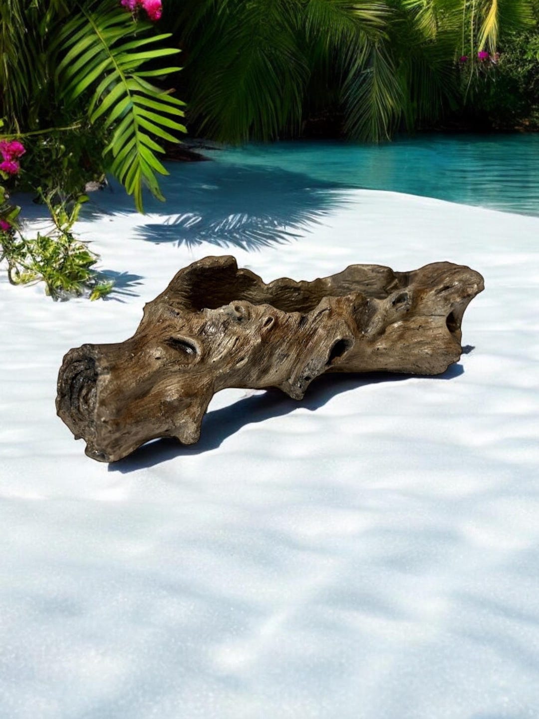 Concrete Faux Driftwood Planter: Succulent Planter Pot (14x6x4) - Etsy