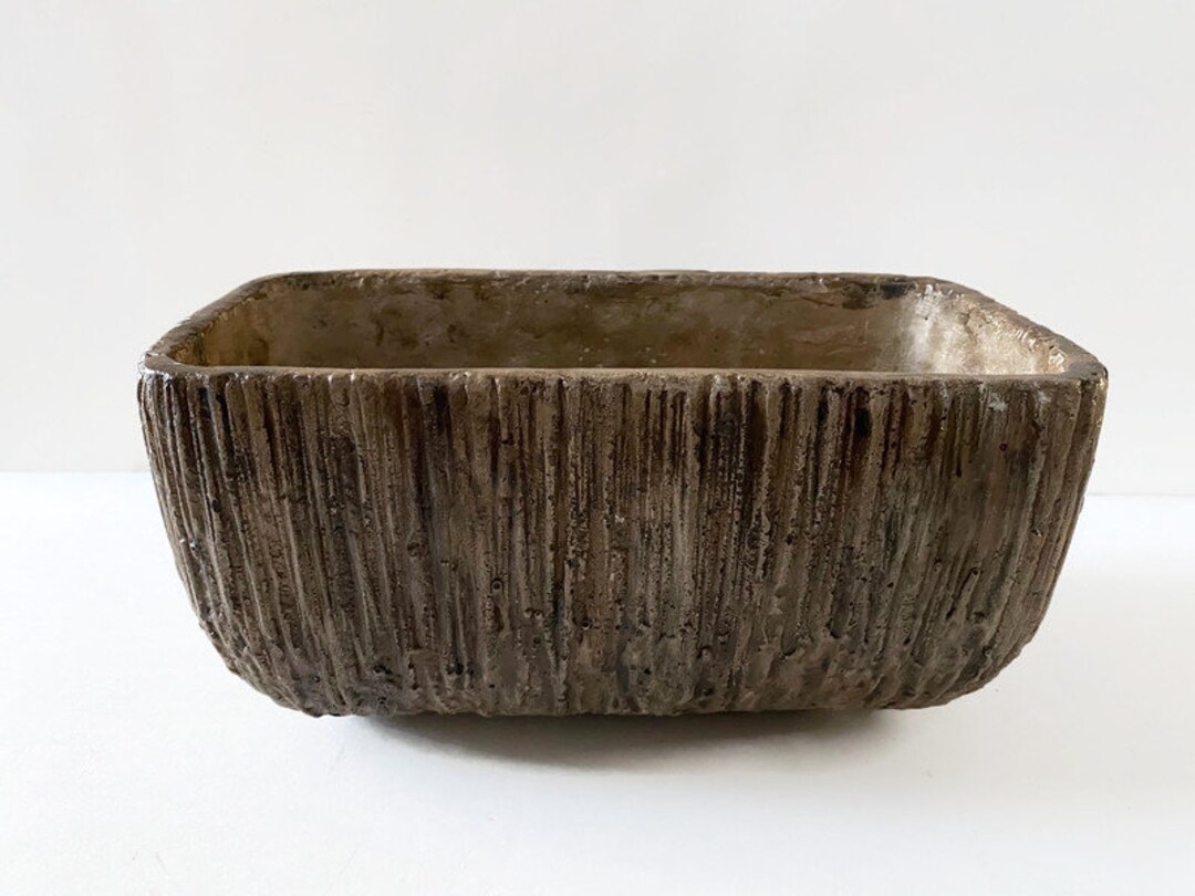 Textured Concrete Planter Pot, Concrete Textured Flowerpot, Concrete ...