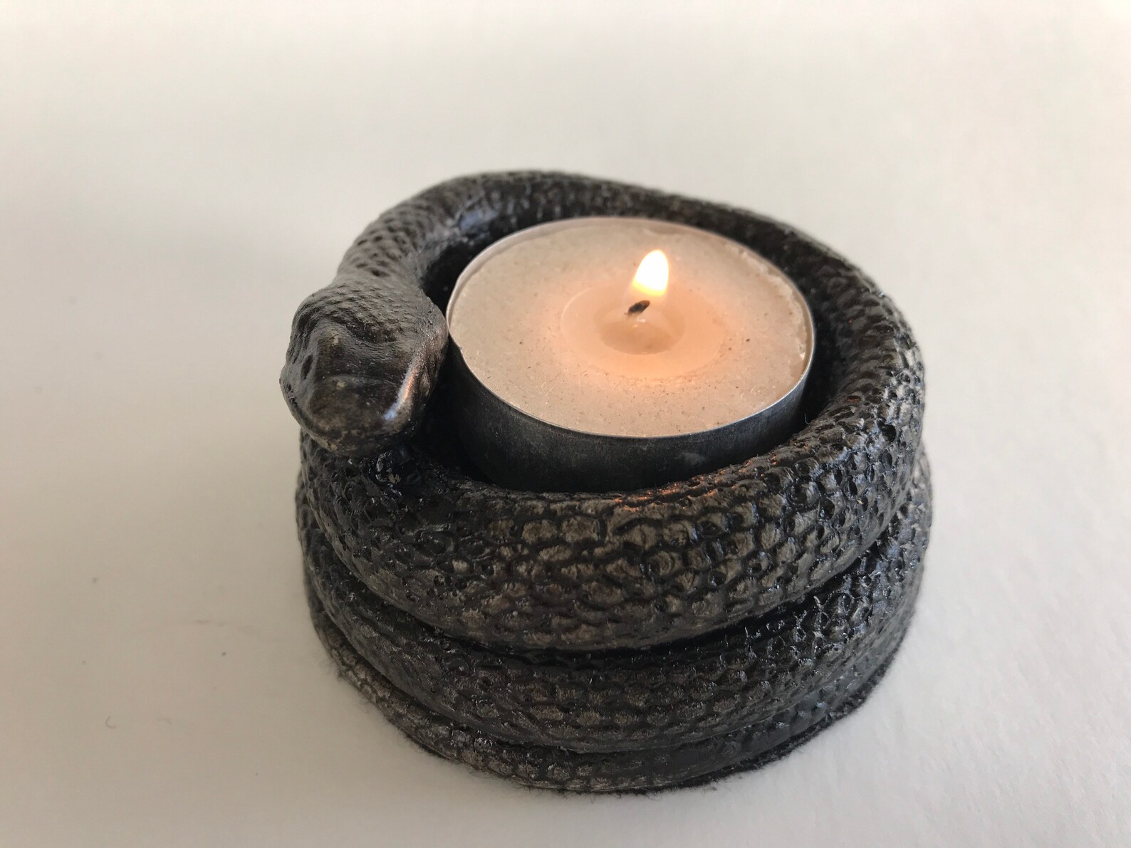Black Snake Tea Light Candleholder Snake Décor Snake Tea - Etsy