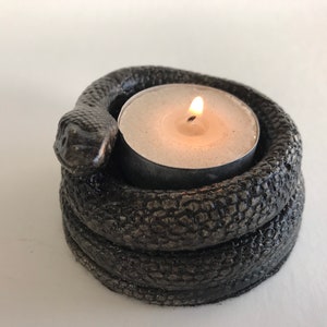 Black Snake Tea Light Candleholder Snake Décor Snake Tea - Etsy