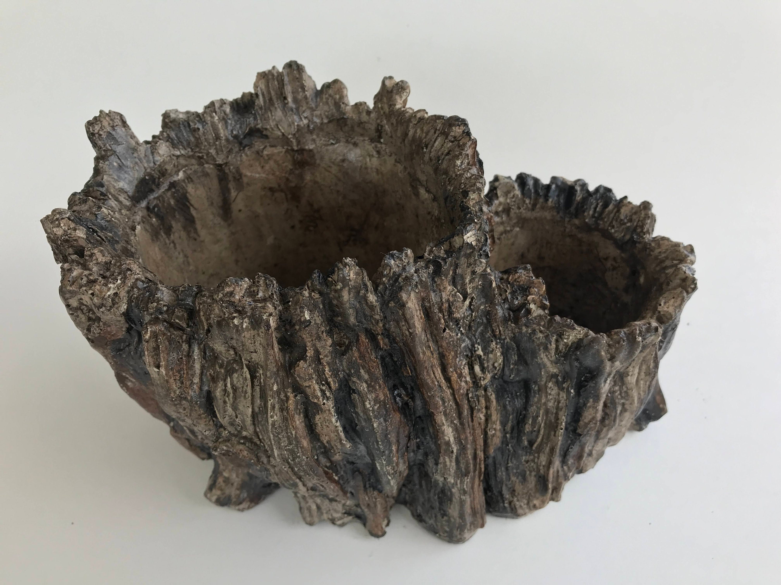 Double Opening Concrete Swamp Tree Planter Tree Stump | Etsy