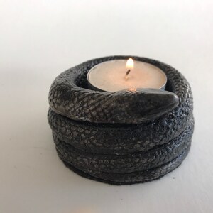 Black Snake Tea Light Candleholder Snake Décor Snake Tea - Etsy
