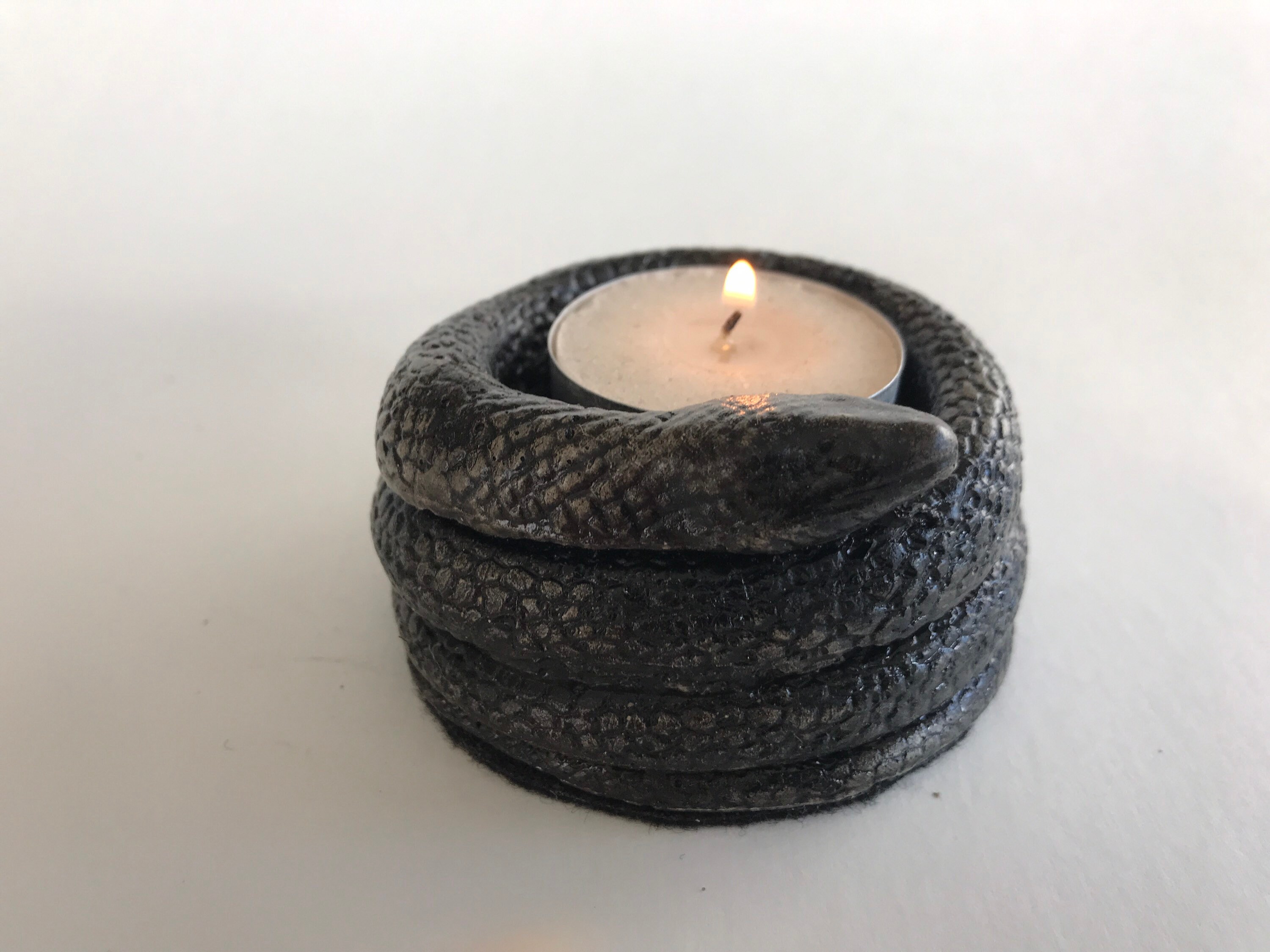 Black Snake Tea Light Candleholder Snake Décor Snake Tea - Etsy
