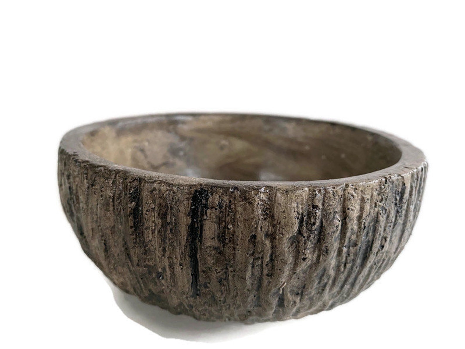 Concrete Woodgrain Bark Planter Woodgrain Bark Planter | Etsy