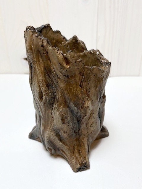 Tall Skinny Concrete Tree Stump Planter - Etsy