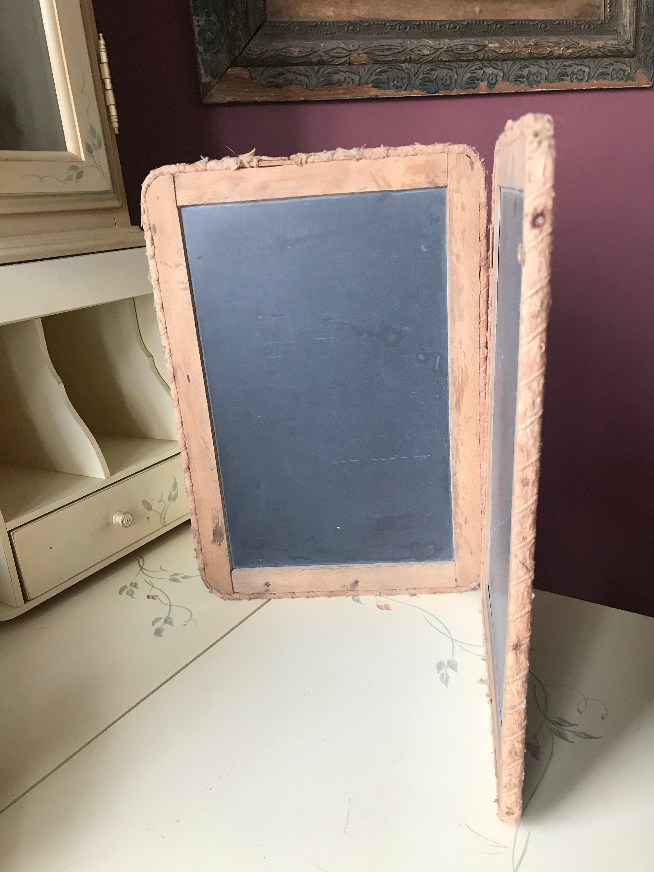 Antique Chalkboard, Vintage 2 Sided Children’s Blackboard, Antique ...
