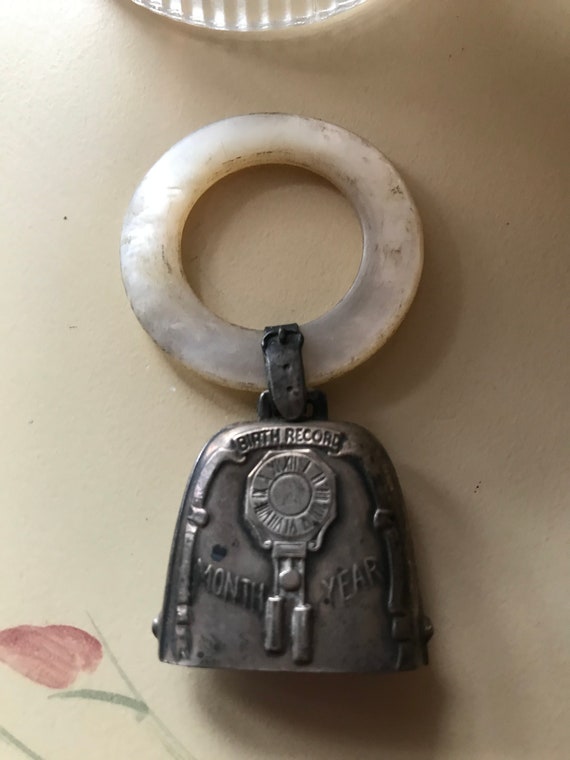 Vintage Webster Sterling silver bell baby rattle pend… - Gem