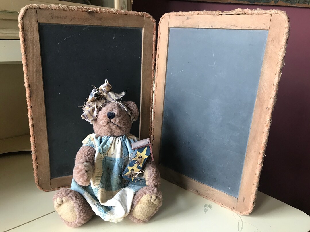 Antique Chalkboard, Vintage 2 Sided Children’s Blackboard, Antique ...