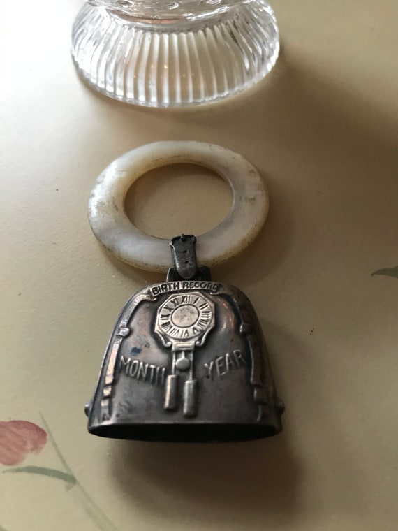 Vintage Webster Sterling silver bell baby rattle pend… - Gem