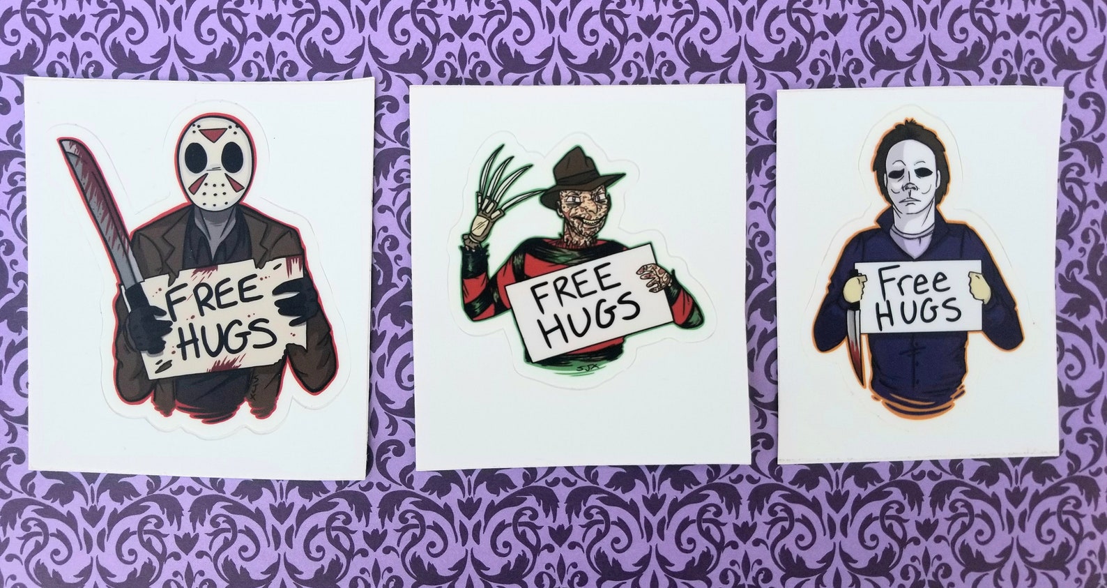 Free Hugs/horror Stickers - Etsy