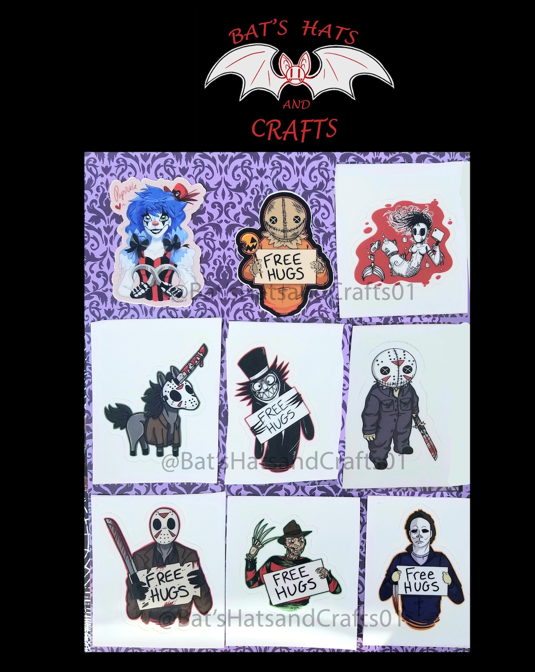 Free Hugs/horror Stickers - Etsy