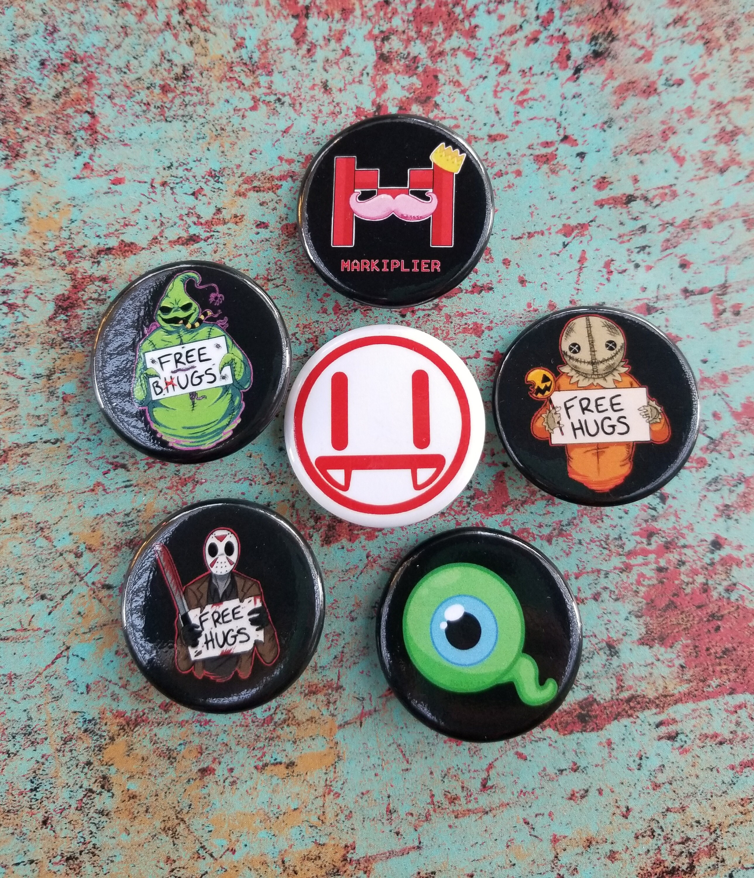 Free Hugs and Artist Symbol buttons | Etsy