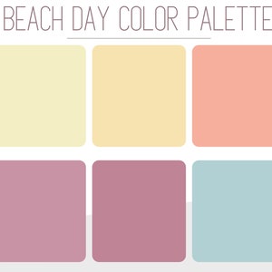 Beach Day Color Palette Hex Code | Beach Day Brand Hex Codes | Pink ...