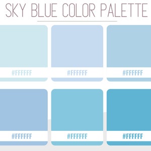Sky Blue Color Palette Hex Code | Sky Blue Brand Hex Codes | Light Blue ...