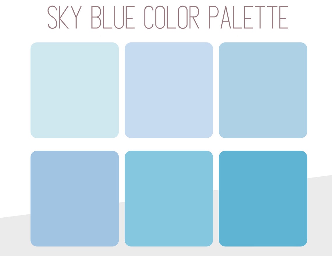 Sky Blue Color Palette Hex Code | Sky Blue Brand Hex Codes | Light Blue ...