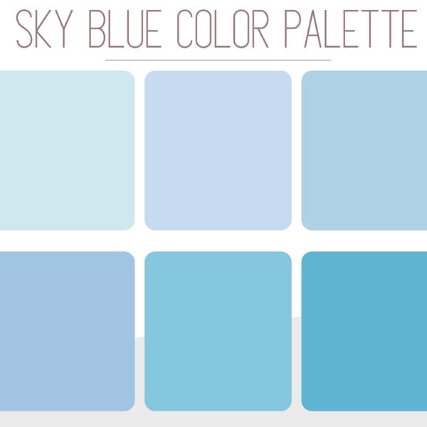 Blue Color Palette - Etsy