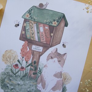 Tiny Library Art Print | Etsy