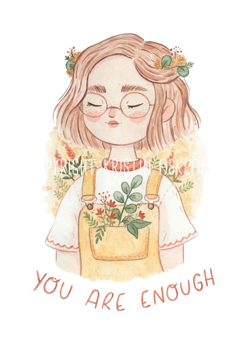 You Are Enough Art Print | Etsy