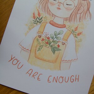 You Are Enough Art Print - Etsy Norway