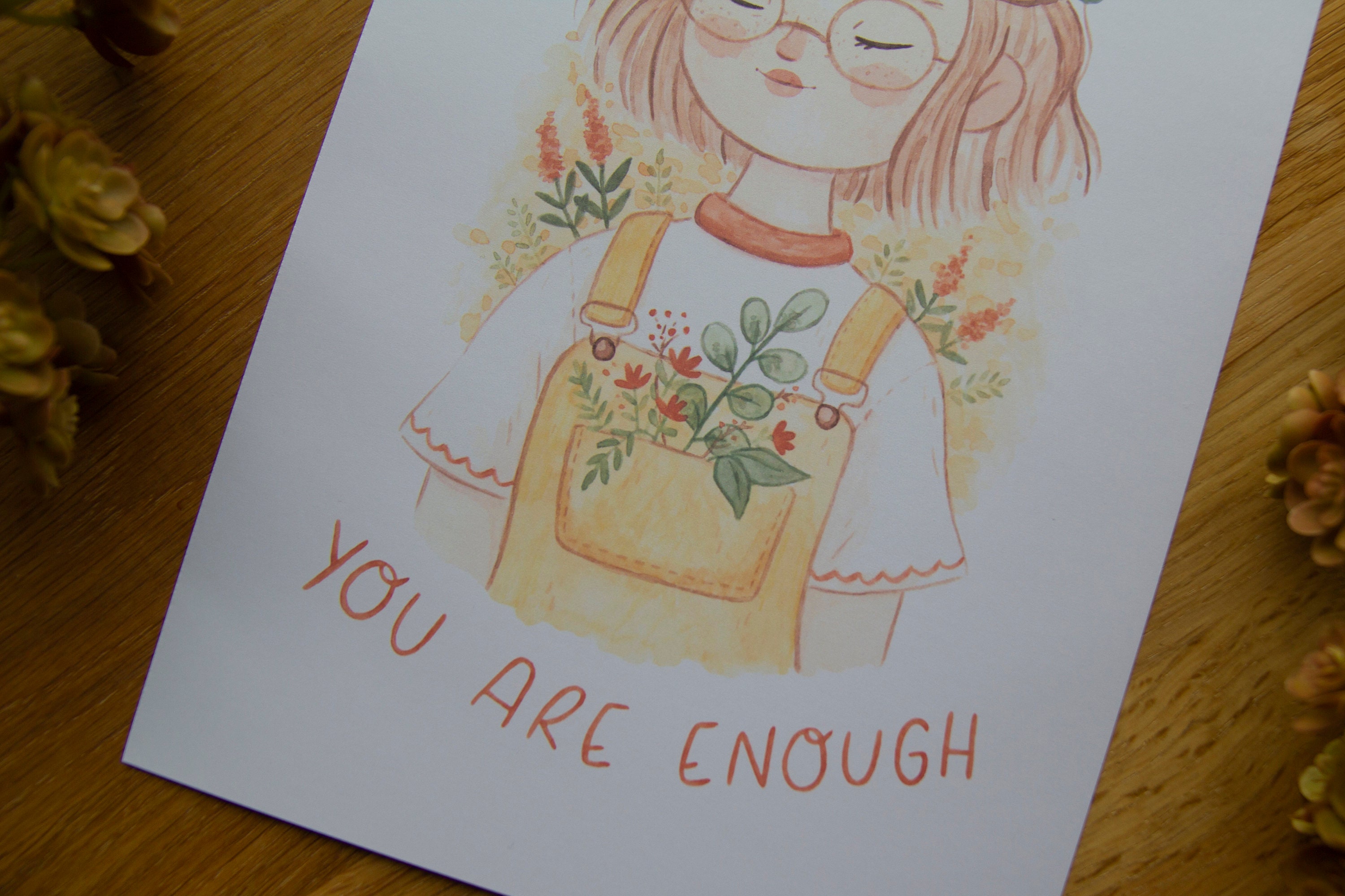 You Are Enough Art Print | Etsy