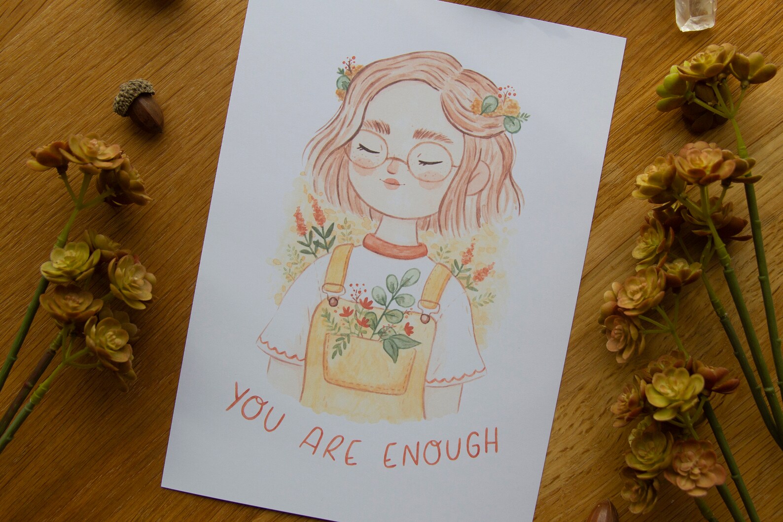 You Are Enough Art Print | Etsy