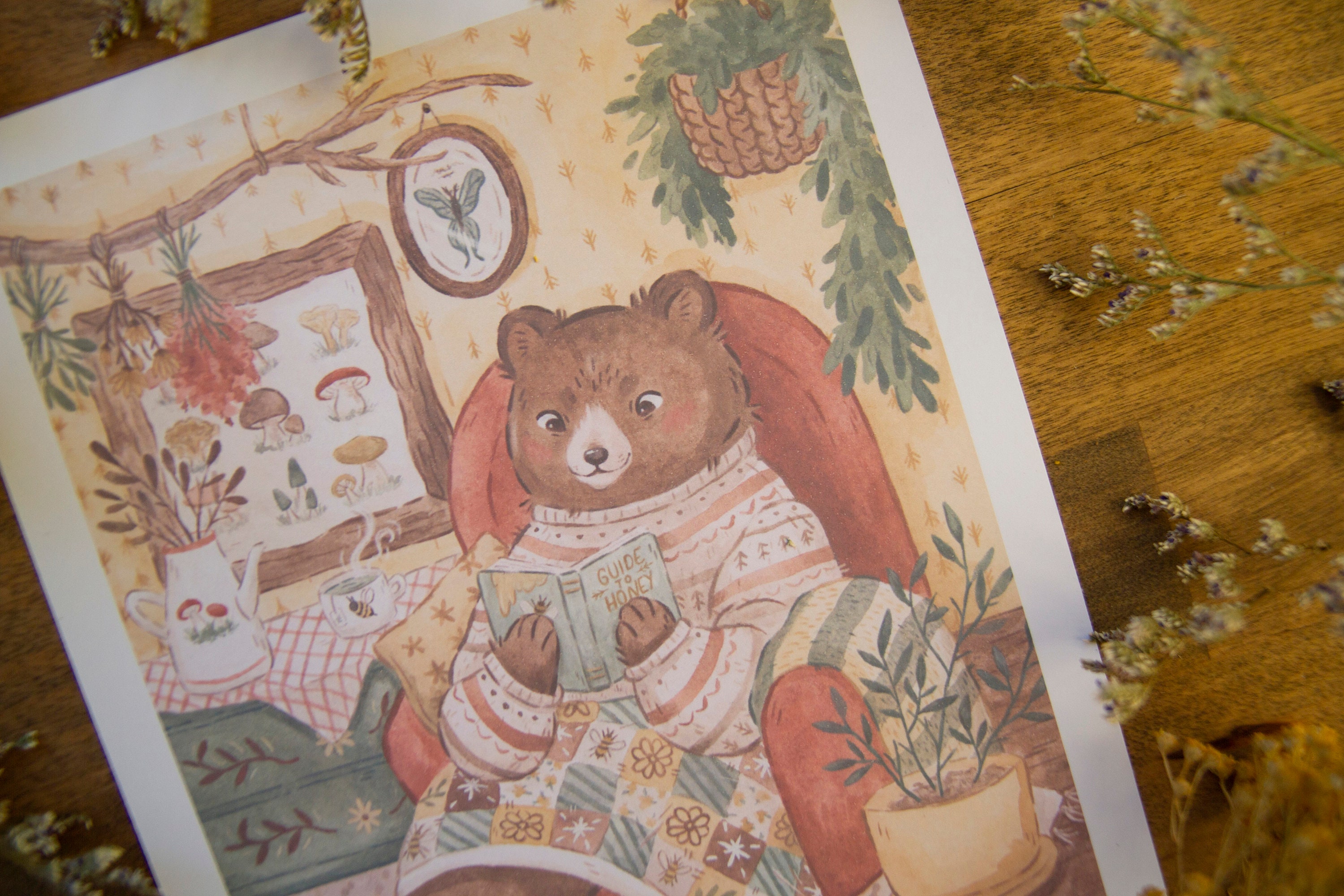 Reading Night Art Print | Etsy