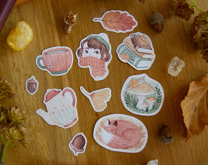 Autumn Vinyl Sticker Set - Etsy
