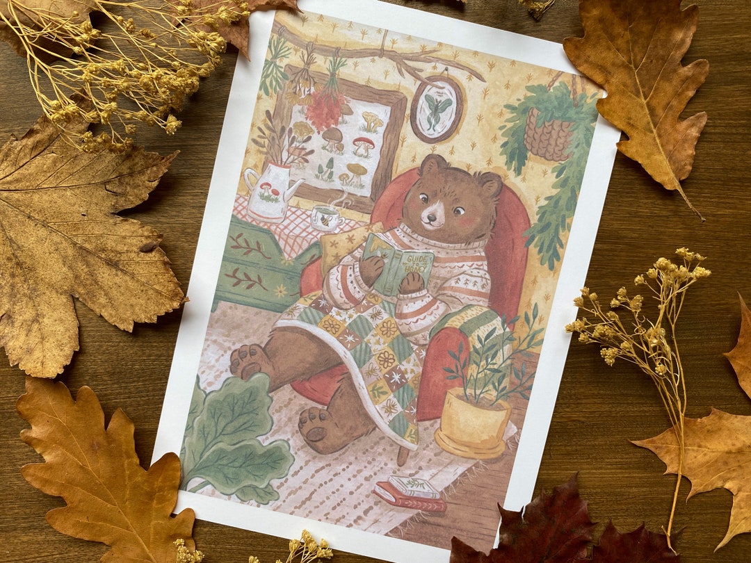 Reading Night Art Print - Etsy